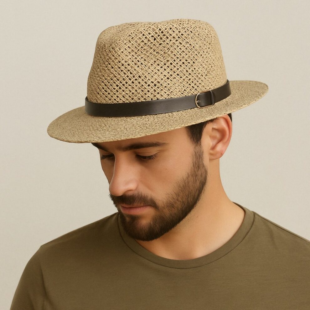 Chapeau panama en paille pour homme • Créations Chapeaux
