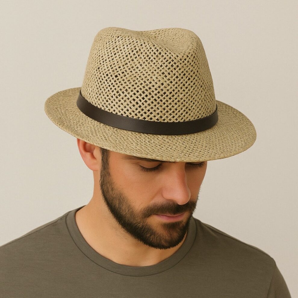 Chapeau panama en paille pour homme • Créations Chapeaux
